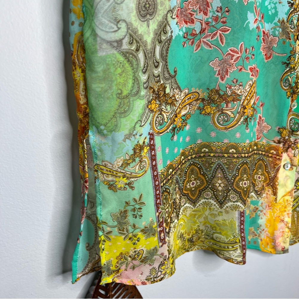 Rare Zara Peach Floral And Abstract Art To Wear Patte… - Gem